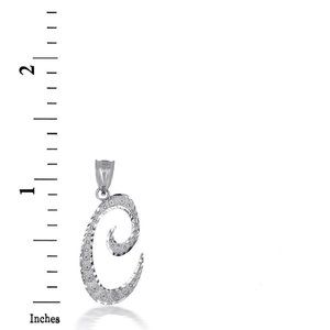 Element Shine | Jewelry | 925 Sterling Silver Cursive Initial Letter C ...